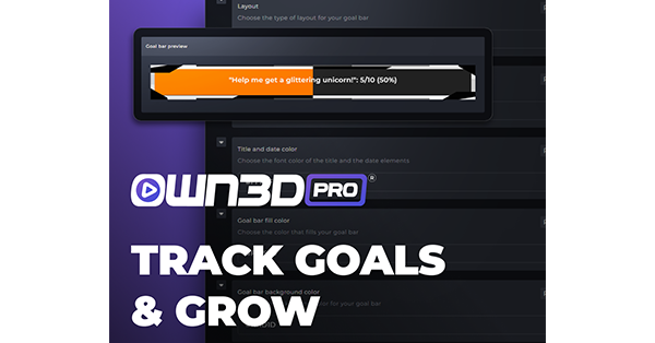 Barra de metas de Twitch no OWN3D Pro!